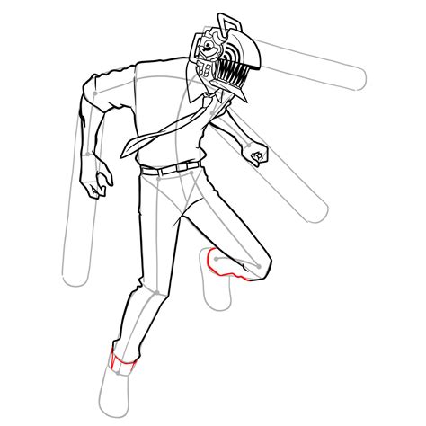 How To Draw Chainsaw Man Full Body And Front View Stances