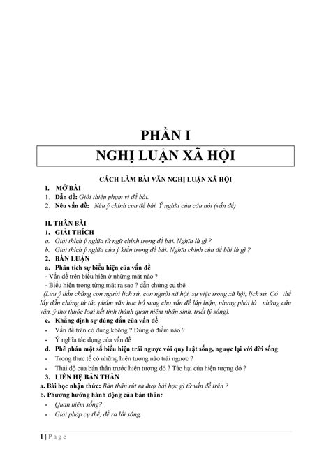P A G E Phn I Ngh Lun Xa Hi Ngh Lu N H Nh Nh Ph N I Ngh Lu N X H I C Ch L M B I V N Ngh