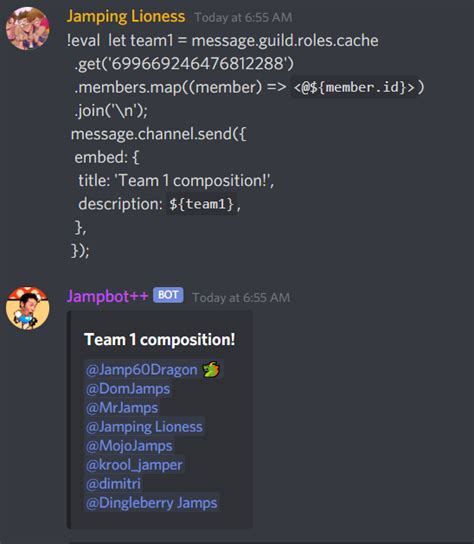 Javascript How To Make A List Of A Role Stack Overflow