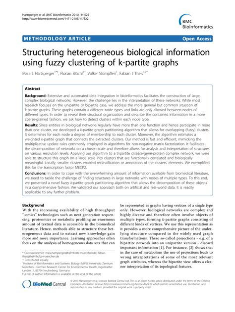Pdf Structuring Heterogeneous Biological Information Using Fuzzy