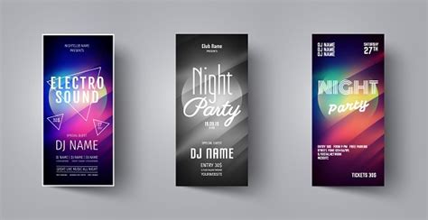 추상적 인 배경음악 나이트 클럽 파티를위한 전단지 또는 포스터 이벤트 디스코 파티 콘서트 댄스 클럽 축하 Dj 카드를위한 벡터 배너 템플릿 디자인 축제 쇼를위한 창조적 인