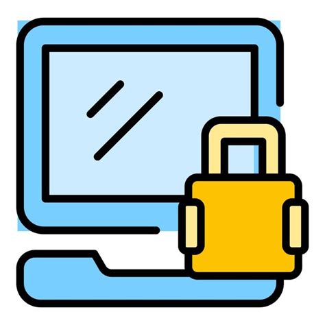 premium vector privacy computer icon outline vector access data