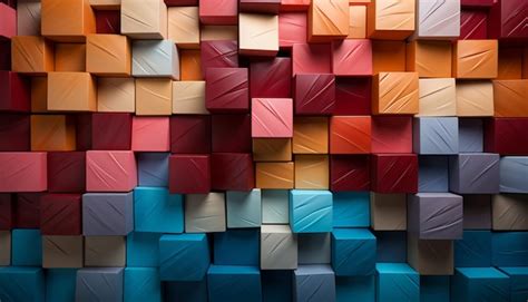 Premium Ai Image Abstract Geometric Shapes Create A Vibrant Futuristic Construction Industry