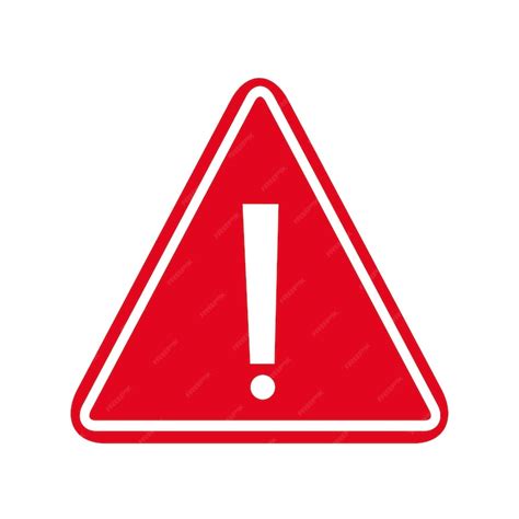 Premium Vector A Triangular Warning Symbol With An Exclamation Mark Vector Illustration