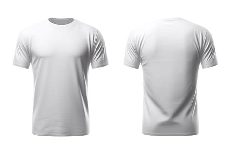 ai generiert T Shirt Attrappe Lehrmodell Simulation Weiß leer T Shirt Vorderseite und zurück