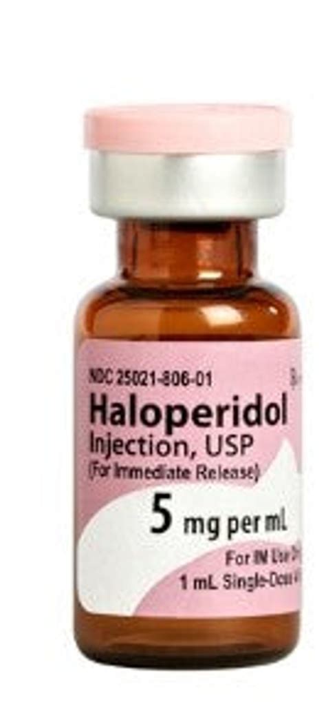 Haloperidol Injection Usp 5mg 1ml Vial Dixie Ems