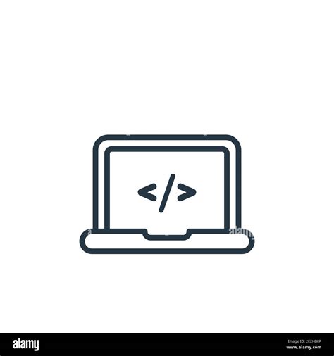 webcode outline vector icon thin line black webcode icon flat vector