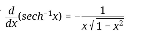 Mathseasy Derivatives Of Inverse Hyperbolic Functions