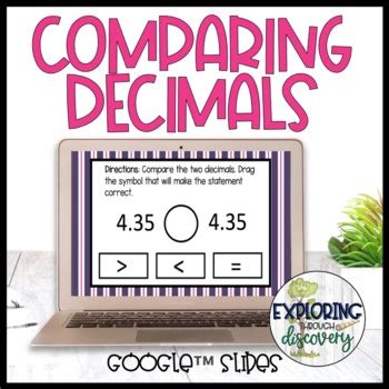 Comparing Decimals By Exploring Through Discovery TPT