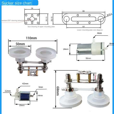 1361020kg Load Industrial Air Pump Suction Cup For Arduino Robot