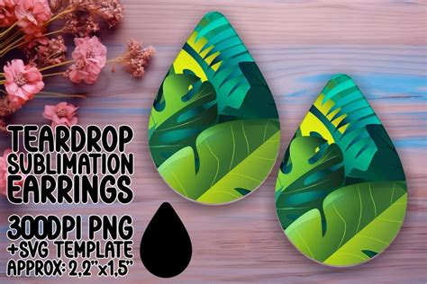 Gradient Pattern Teardrop Earrings With Bright Colorful