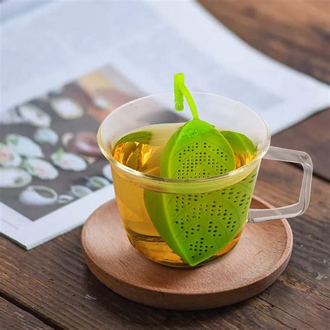 Silicone Tea Infuser Leaves Shaped Funny Herbal Te Vicedeal