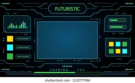 Blue Control Panel Abstract Technology Interface Stock Vector Royalty Free