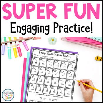 Spring Multiplication Facts Riddles Single Digit Multiplication Worksheets
