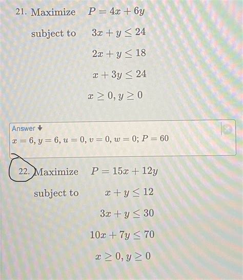 Solved Maximize P 4x 6ysubject To