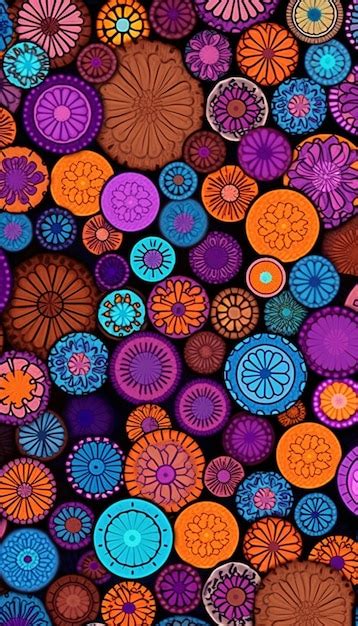 Premium Ai Image A Close Up Of A Bunch Of Colorful Buttons On A Black Background Generative Ai