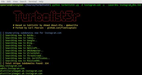 Turbolist3r Subdomain Enumeration Tool With Analysis Features For