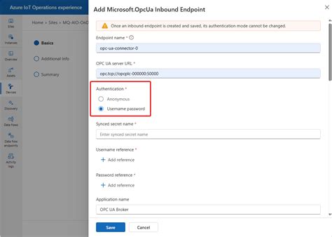 Opc Ua Kullanıcı Kimlik Doğrulama Seçeneklerini Yapılandırma Azure