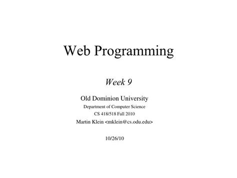 Ppt Web Programming Week 9 Powerpoint Presentation Free Download Id5154628