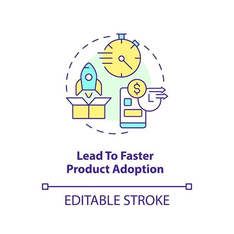 Premium Vector Lead To Faster Product Adoption Concept Icon