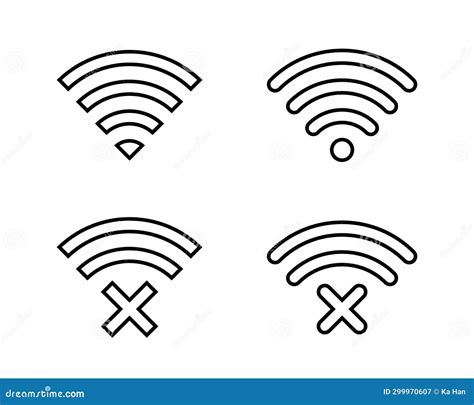 Connect And Disconnect Wifi Icon In Line Style Wireless Network Vector