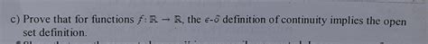 solved c prove that for functions f r→r the ϵ−δ