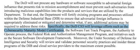 Dod Secdef Memo Cmmc Is A Priority