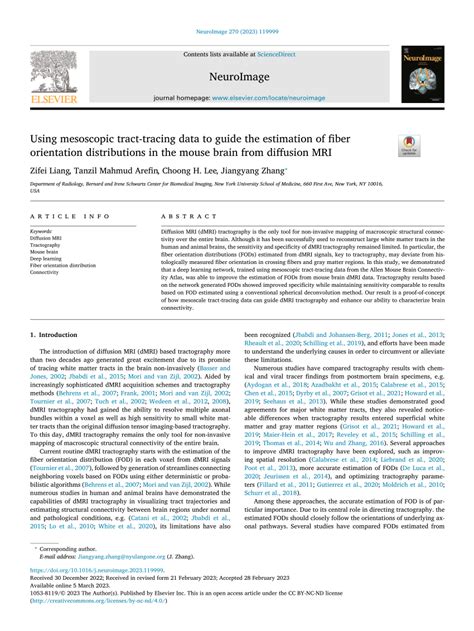 pdf using mesoscopic tract tracing data to guide the estimation of
