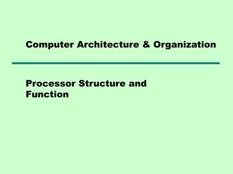 SOLUTION Processor Structure And Function Studypool