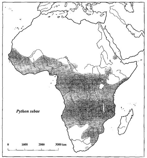 Map 5 The Distribution Of The African Python Python Sebae