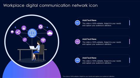 Workplace Digital Communication Network Icon Presentation Graphics Presentation Powerpoint