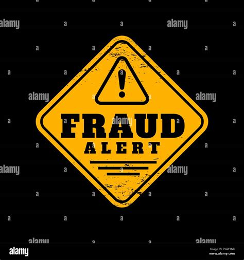 Fraud Alert Sign Background Stay Safe From Money Scam Vector Stock