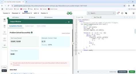 Day 55 Count Triangles With Two Pointer Technique Uddeshya Kumar Posted On The Topic Linkedin