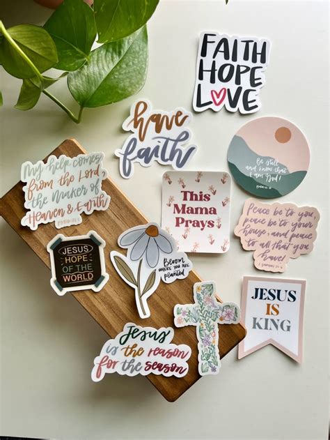 Christian Sticker Pack Customizable Faith Stickers Waterproof Vinyl