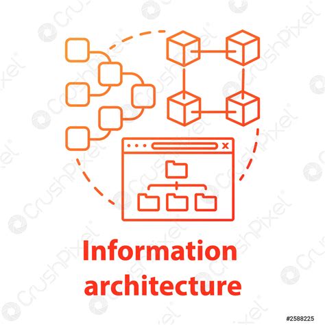 information architecture concept icon software development kit idea thin line stock vector