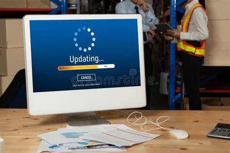 Software Update On Computer For Modish Version Of Device Software Stock