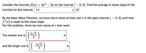 solved consider the function f x 4x3−2x on the interval