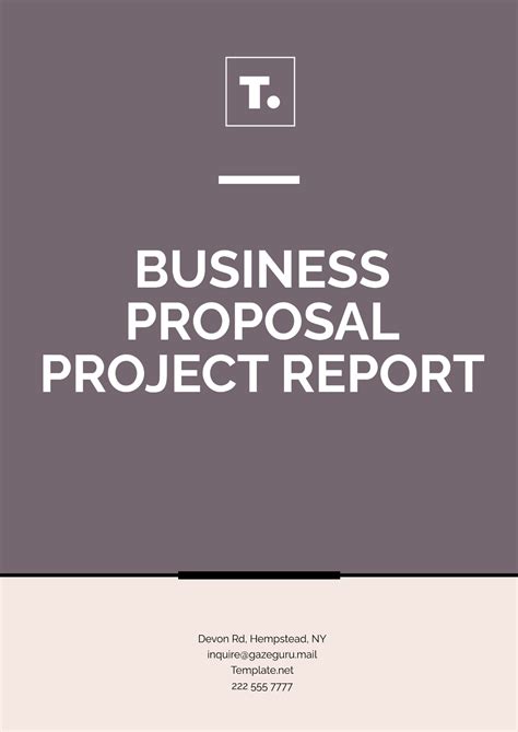 Free Proposal Report Templates Editable And Printable
