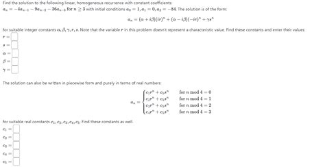 Solved r s α β γ The solution can also be written in Chegg com