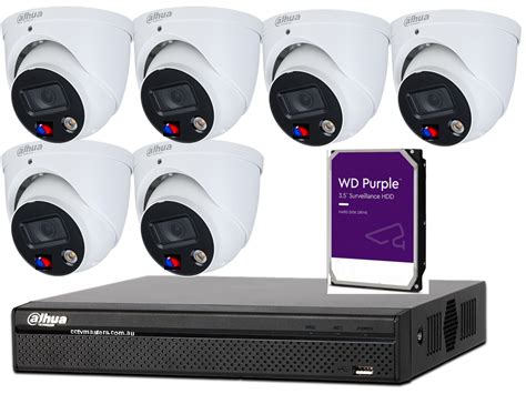 Dahua Ai Active Deterrence Tioc Camera Kit 6 X 8mp Full Color V3 0 B Cctvmasters Com Au