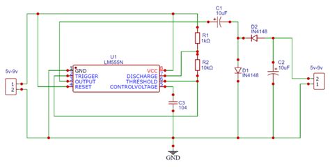 Negative Voltage Generator Circuit Using 555 Timer Ic