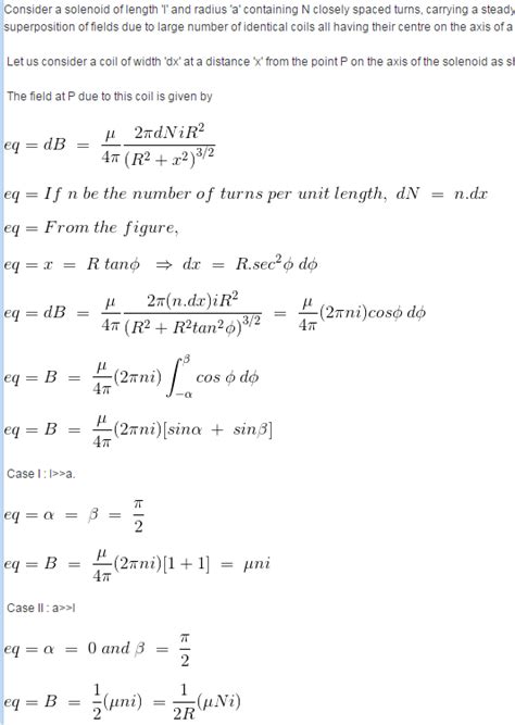 solved consider a solenoid of length l and radius r containing n