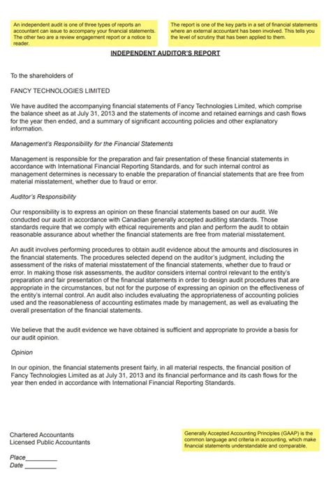 Audit Report Example Free Report Examples Introductory Paragraph