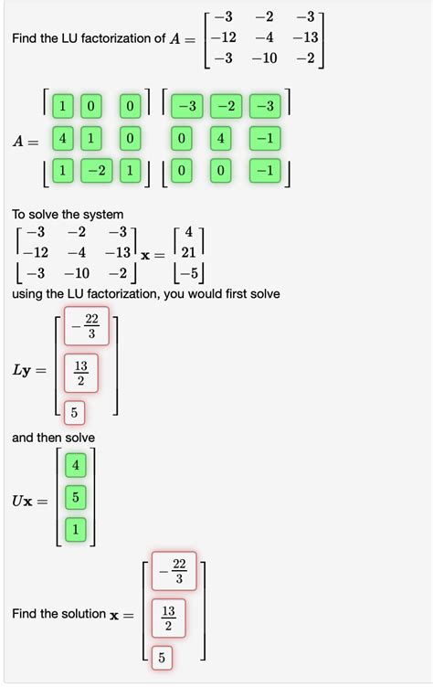 Solved Find The LU Factorization Of Chegg