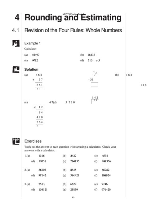 Rounding And Estimating Worksheet Ks3