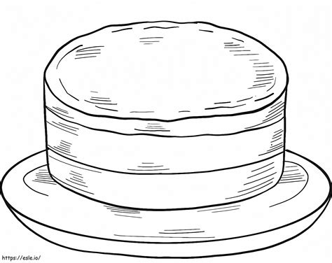 Chocolate Cake Coloring Page