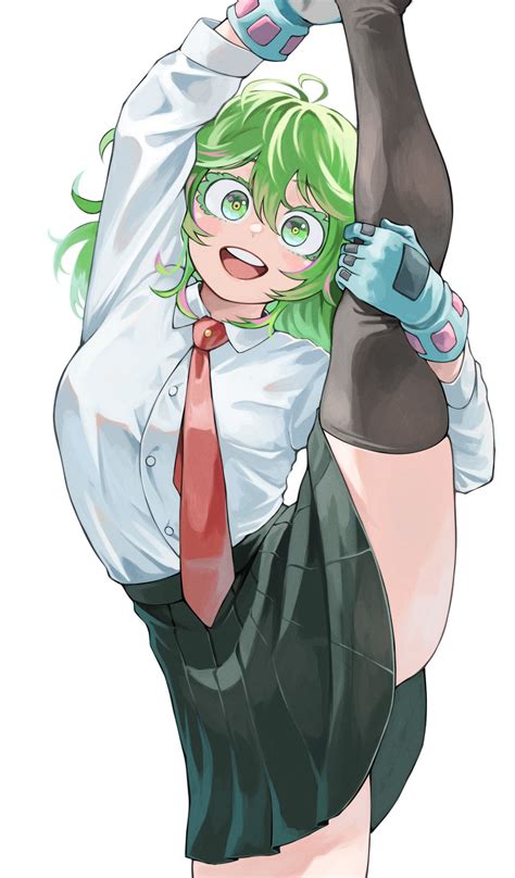 Rule 34 Fengling Furin Jp Green Eyes Green Hair Leg Up My Hero