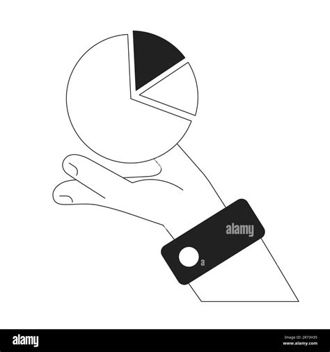 Pie Chart Business Report Monochrome Concept Vector Spot Illustration Stock Vector Image And Art