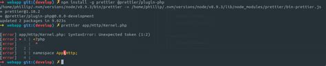 Syntaxerror Unexpected Token After Install · Issue 55 · Prettierplugin Php · Github