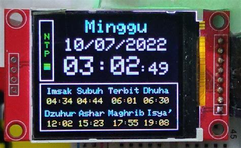 Github Kemploe Ntp Jadwal Sholat Esp On Tft Display Nodemcu Esp Jadwal Sholat
